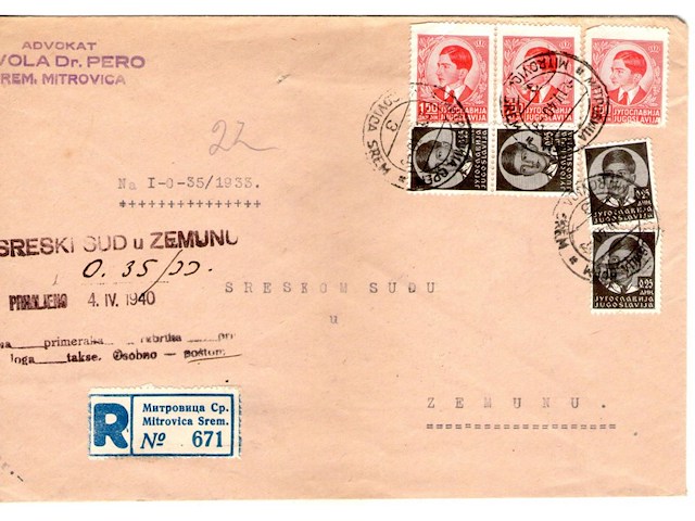 Kraljevina Jugoslavija-Pismo