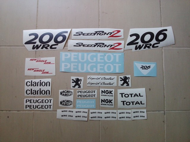 Nalepnice za motore Peugeot SpeedFight2 WRC 206