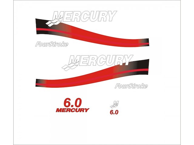 MERCURY 6.0 - NALEPNICE ZA VANBRODSKI MOTOR