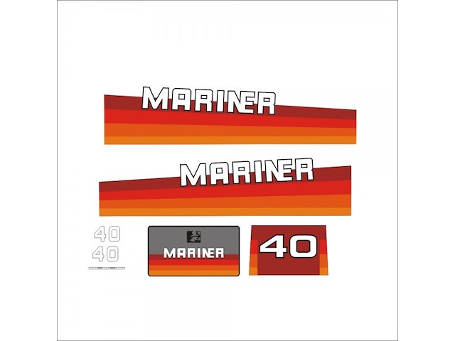 M;ARINER 40 - Nalepnice za vanbrodski motor -