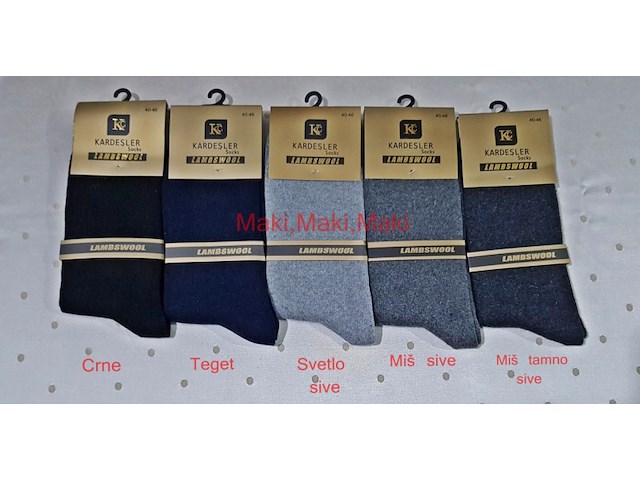 Muške vunene čarape Vel;40-46