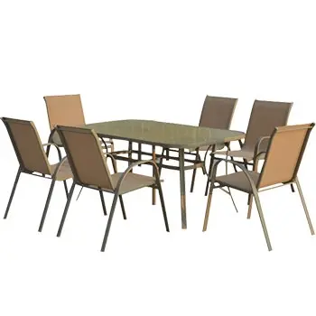 Baštenski set COMO - Sto + 6 stolica metalni sto