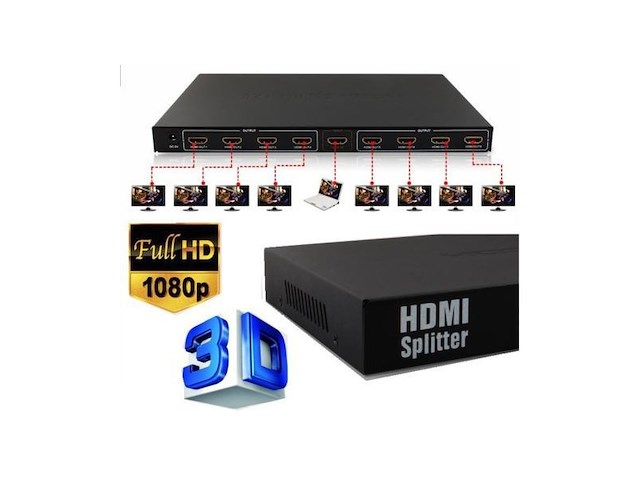 HDMI spliter 1/8 1080P 3D V1.4
