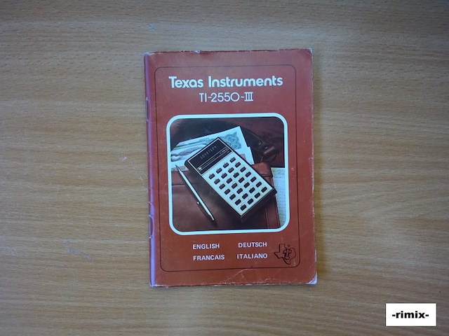 Texas instruments - TI-2550-III uputstvo