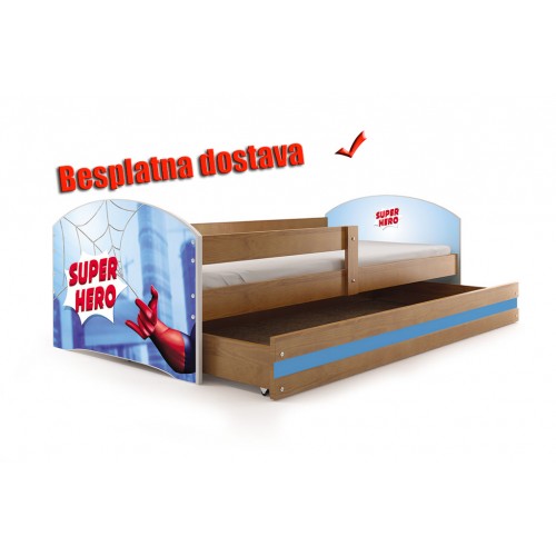 Dečiji krevet Lookie Adler 160x80 cm sa dušekom dezen 09