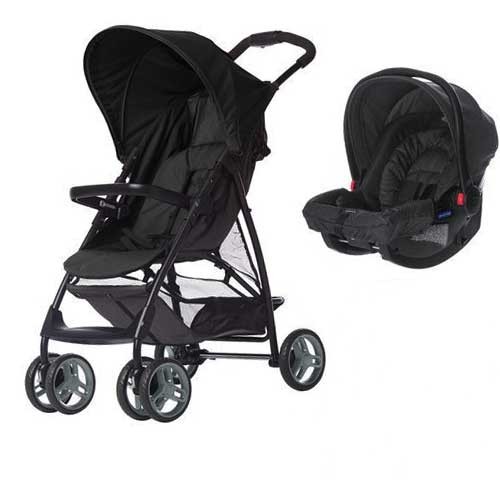 Dečija kolica+auto sedište Graco duo sistem Literider black/grey