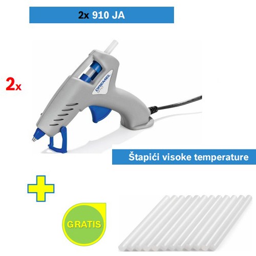 Pištolj za lepak Dremel 910 2 kom + Štapiće visoke temperature