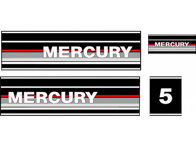 MERCURY 5 - Nalepnice za vanbrodski motor