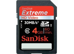 SanDisk SDHC 4GB Extreme HD Video 30MB/s