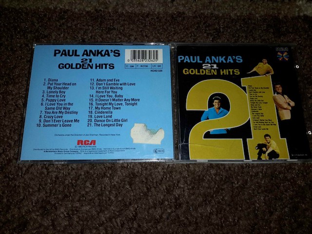 Paul Anka - 21 golden hits , ORIGINAL
