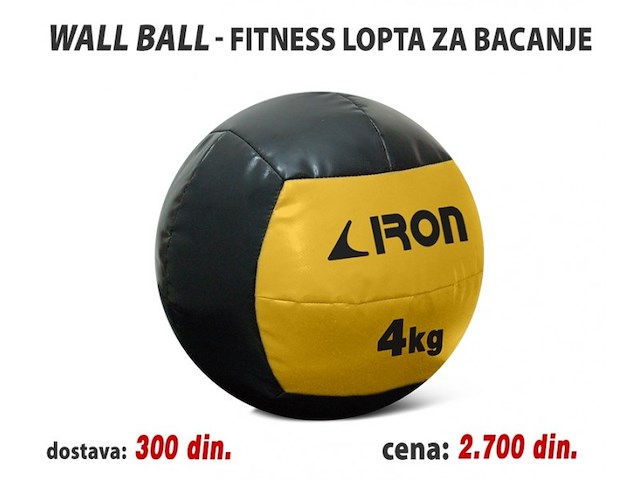 Wall Ball - Fitnes lopta za bacanje 4kg