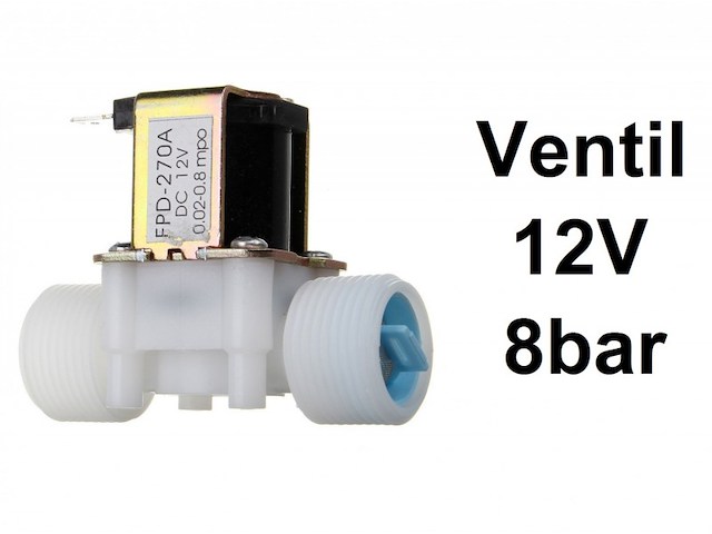 Elektromagnetni ventil - 8 bar - 12 V - 3/4 cola