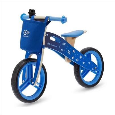 Balans drveni bicikl bez pedala, plavi