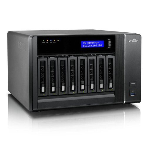 QNAP VS-8132Pro+ VioStor NVR server 8 x hot-swapp HDD bays, 32 x IP camera, Intelligent video analytics, Multi-NVR monitoring, VGA / HDMI