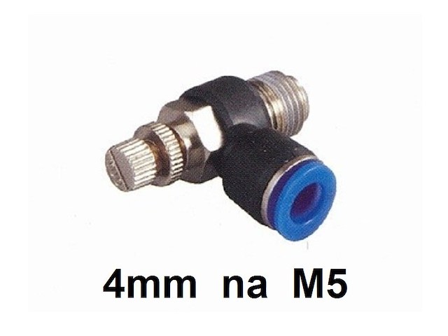 Prigusni ventil 4mm na M5 - SL4-M5