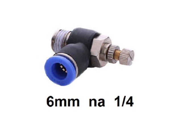 Prigusni ventil 6mm na 1/4 (12.8mm) SL6-1/4