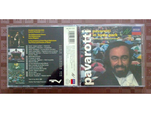 LUCIANO PAVAROTTI ‎– Pavarotti In Hyde Park (CD) UK