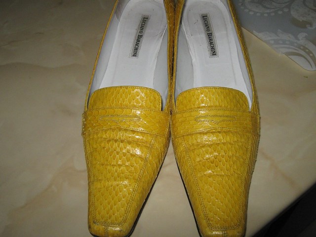 Žute zmijske  cipele `LUCIANO BRANCHINI -39(25,5cm)
