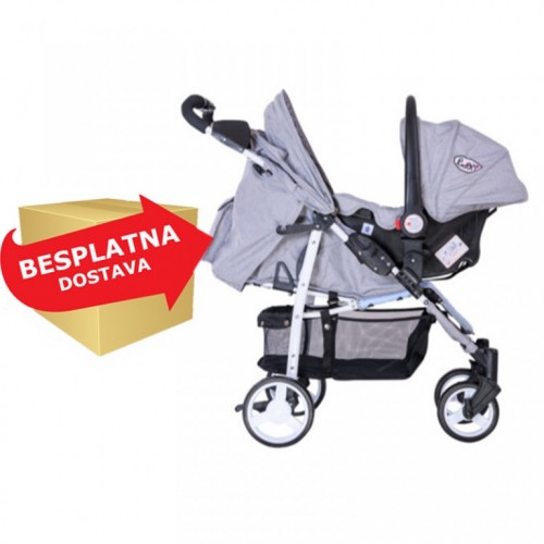 Kolica duo sistem (kolica+auto-sedište) Puerri GoGo Grey Blue