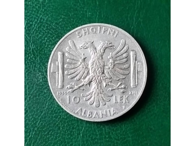 10 LEK 1939 srebro