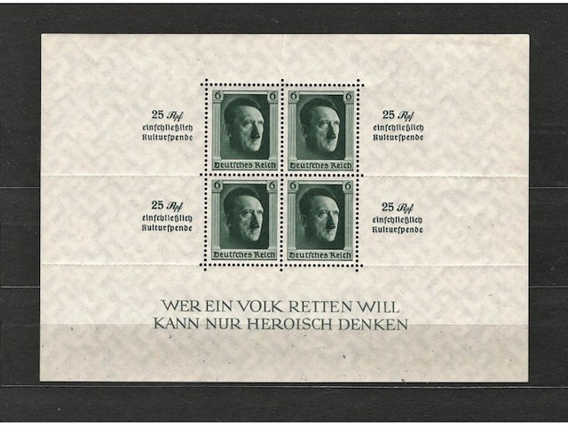 Deutsche Reich #1937# Blok 11 Čist