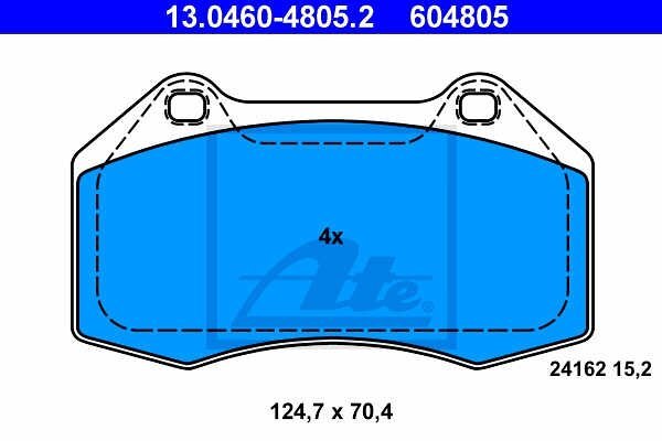 Prednje kočione obloge 13.0460-4805.2 - Renault Clio, Megane