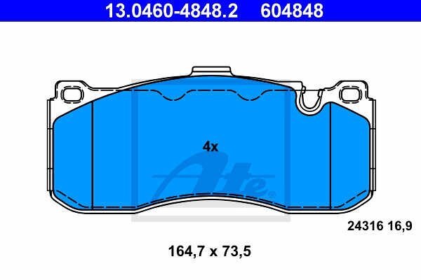 Prednje kočione obloge 13.0460-4848.2 - BMW, Mini