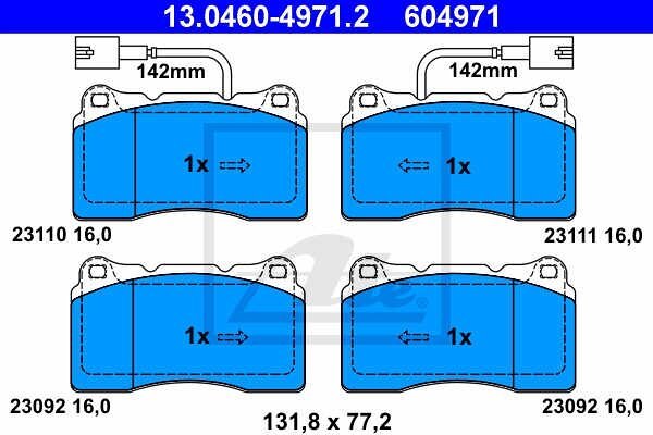 Prednje kočione obloge 13.0460-4971.2 - Alfa Romeo