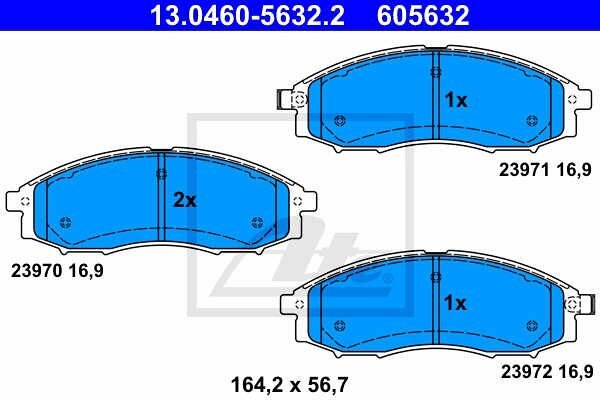 Prednje kočione obloge 13.0460-5632.2 - Nissan Pick-up 98-