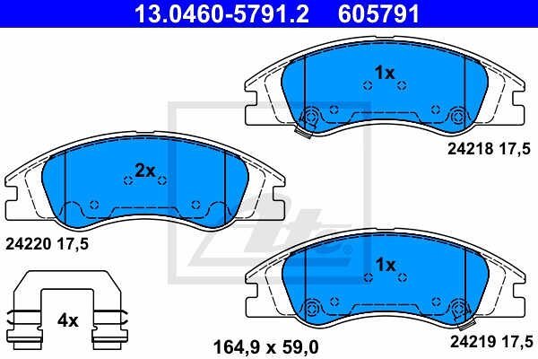 Prednje kočione obloge 13.0460-5791.2 - Kia Cerato 04-08