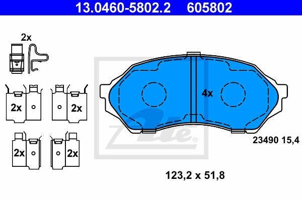 Prednje kočione obloge 13.0460-5802.2 - Mazda