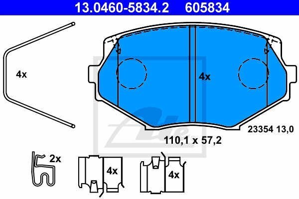 Prednje kočione obloge 13.0460-5834.2 - Mazda MX-5 90-05