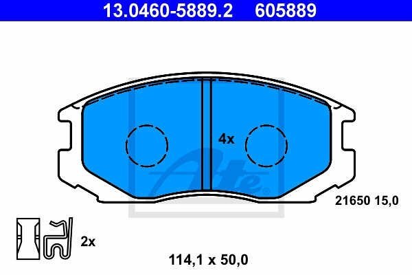 Prednje kočione obloge 13.0460-5889.2 - Daihatsu, Mitsubishi