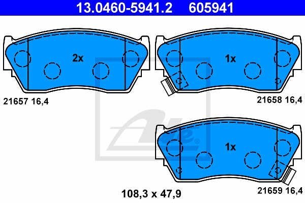 Prednje kočione obloge 13.0460-5941.2 - Nissan Sunny 91-96