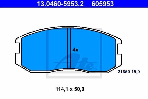 Prednje kočione obloge 13.0460-5953.2 - Daihatsu, Mitsubishi