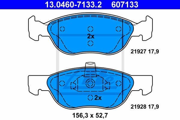 Prednje kočione obloge 13.0460-7133.2 - Fiat Punto 99-06