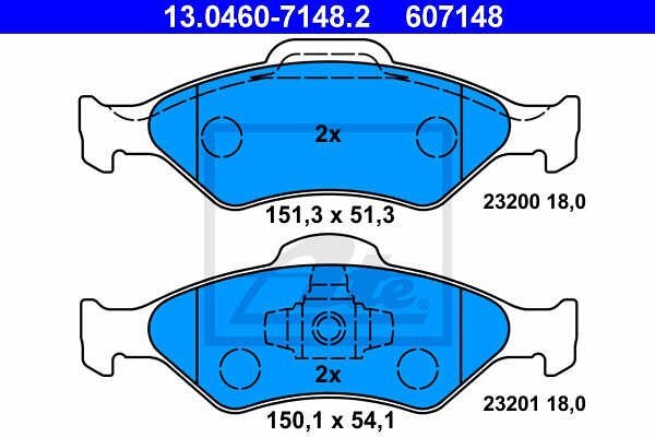 Prednje kočione obloge 13.0460-7148.2 - Ford Fiesta, Ka