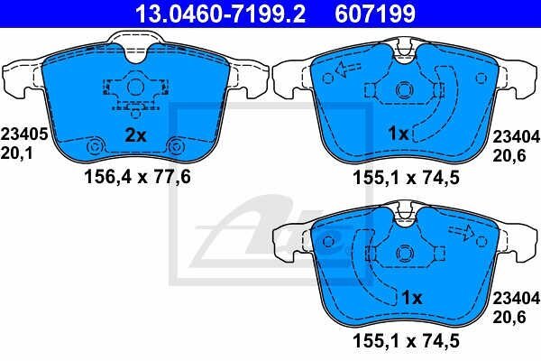 Prednje kočione obloge 13.0460-7199.2 - Opel, Saab