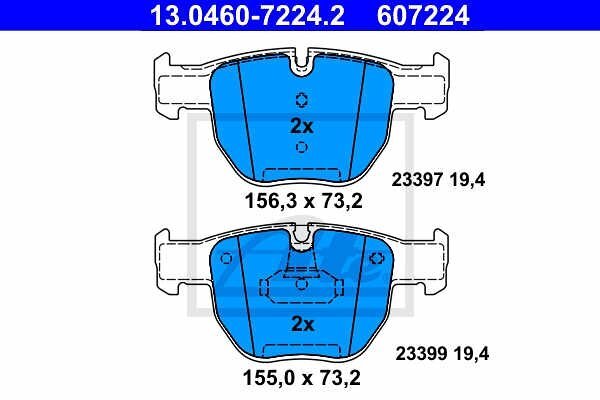 Prednje kočione obloge 13.0460-7224.2 - Land Rover Range Rover 02-12