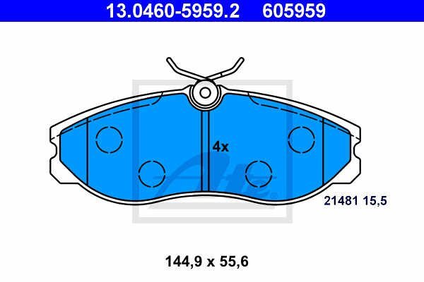 Prednje obloge kočnica 13.0460-5959.2 - Ford Maverick 93-98