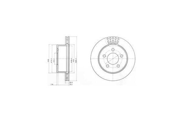 Prednji kočioni diskovi S71-0164 - Jeep