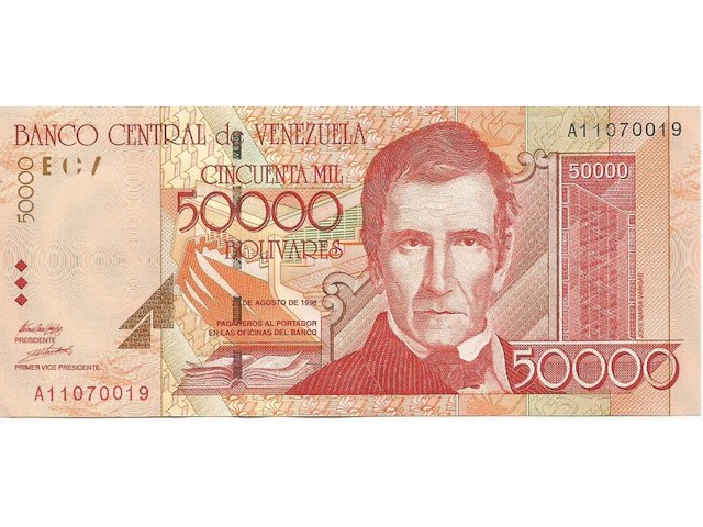 Venezuela 50.000 bolivares 1998. RETKO U PONUDI
