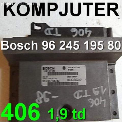 Kompjuter 406 1.9TD Bosch 96 245 195 80 Peugeot