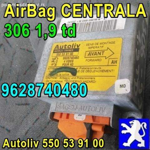AirBag CENTRALA 306 Autoliv 550 53 91 00 Peugeot Sagem 96287