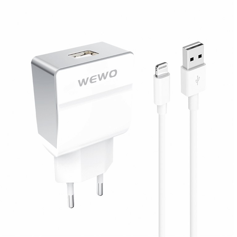 WEWO W-004 Punjač USB 1A + iPhone 5/6 USB data cable