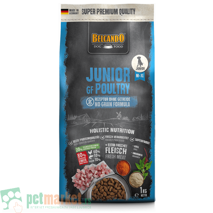 Belcando: Hrana za pse srednjih i velikih rasa Junior Grain Free