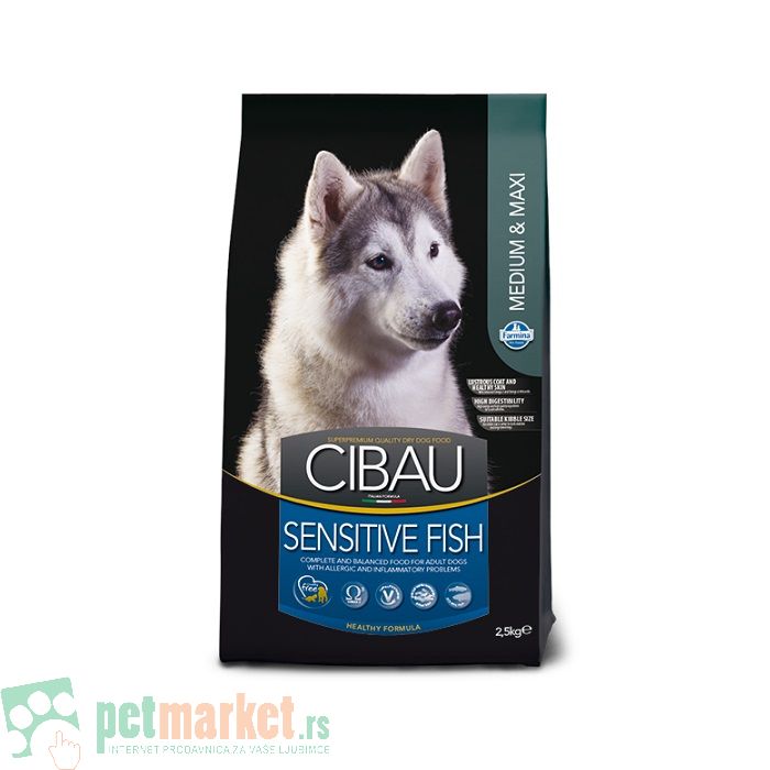 Cibau: Hrana za osetljive pse srednjih i velikih rasa Medium & Maxi Sensitive, Riba