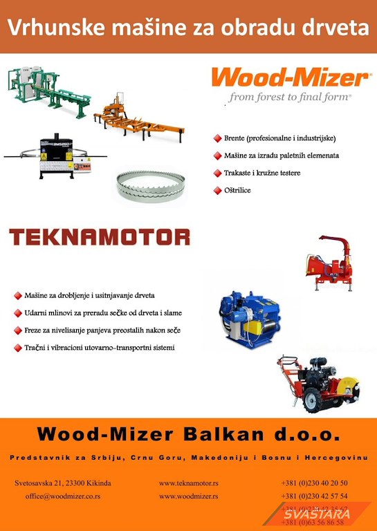 Wood-Mizer i Teknamotor mašine i alati