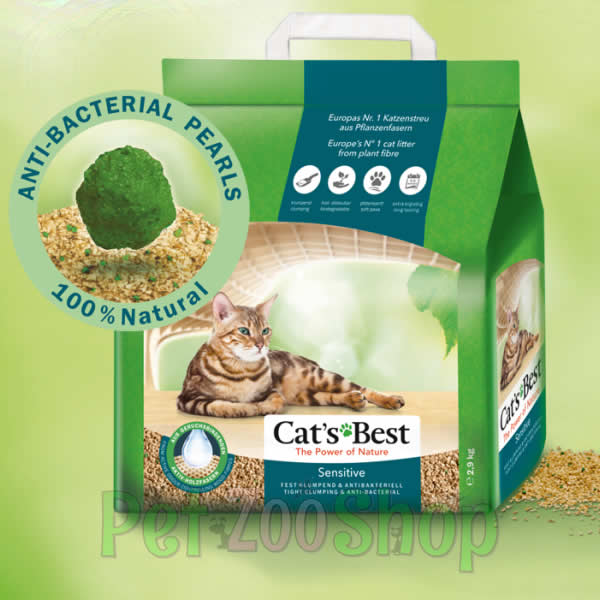 Cat’s Best: Ekološki pesak (posip) za mačke Sensitive (Green Power), 8 L