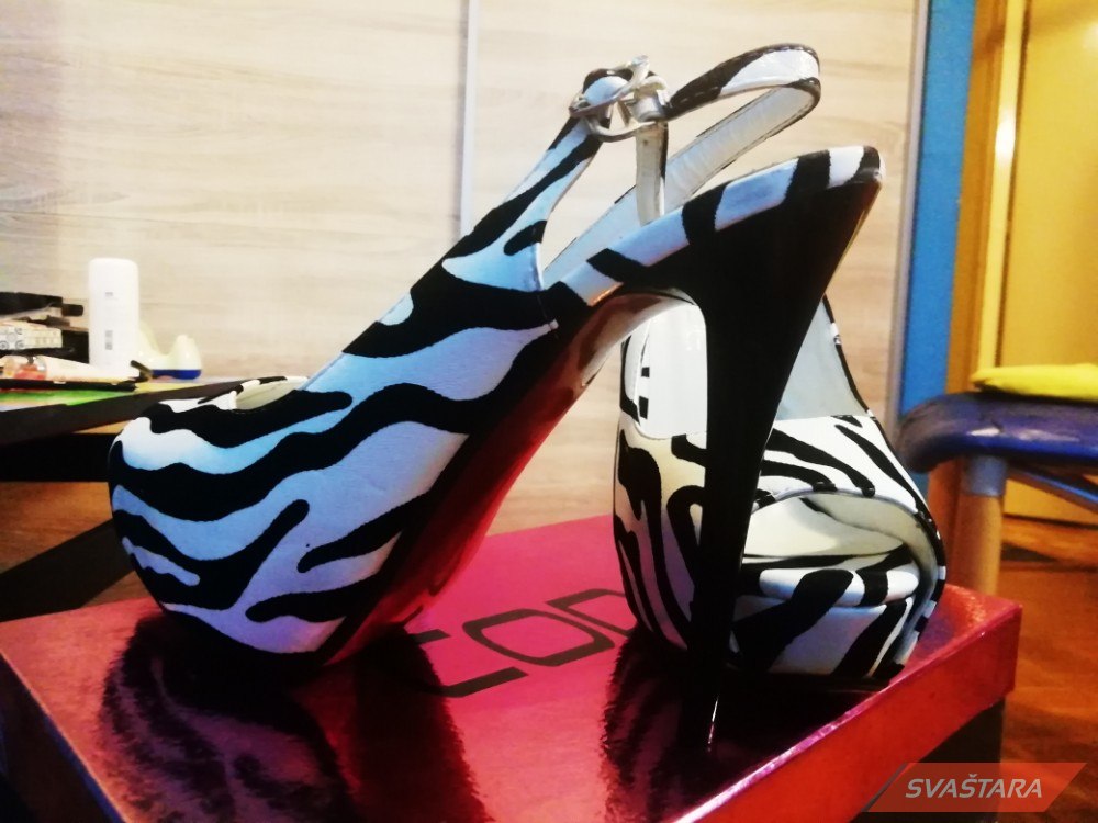 CODE ženske sandale sa zebra printom